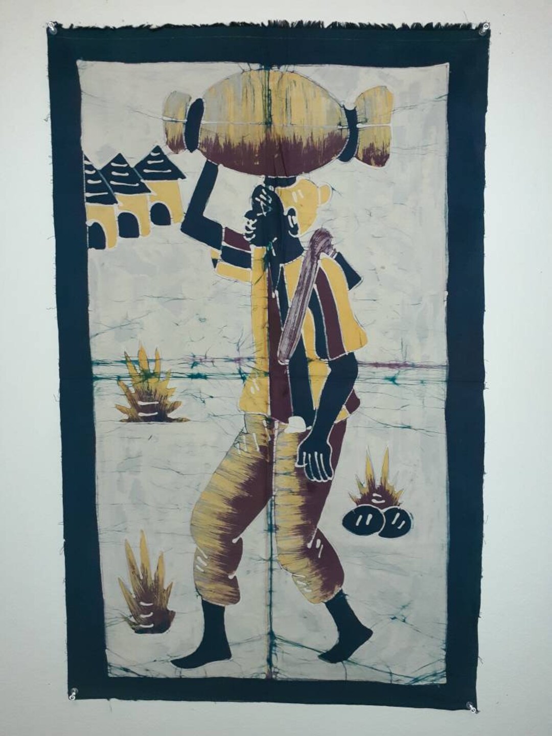 Batik Wall Hanging,batique Wall Hanging,african Batik Art,vintage Batik ...