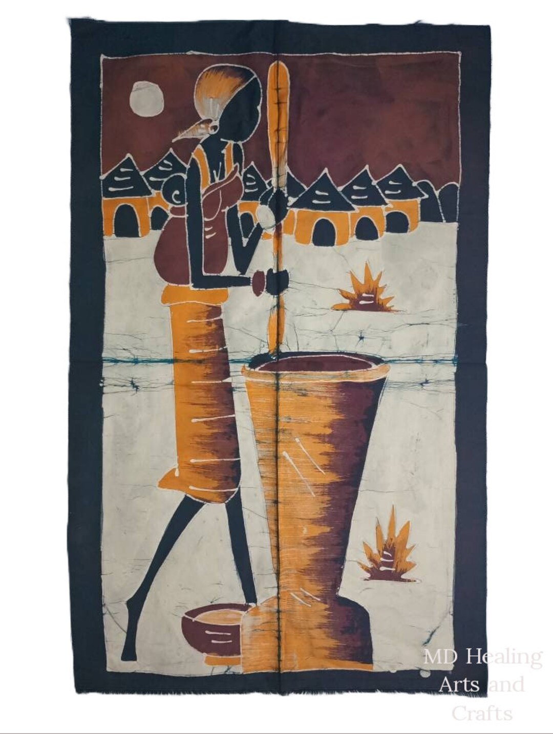 Batik Wall Hanging,african Batik Art,batik Fabric Painting, Batik ...
