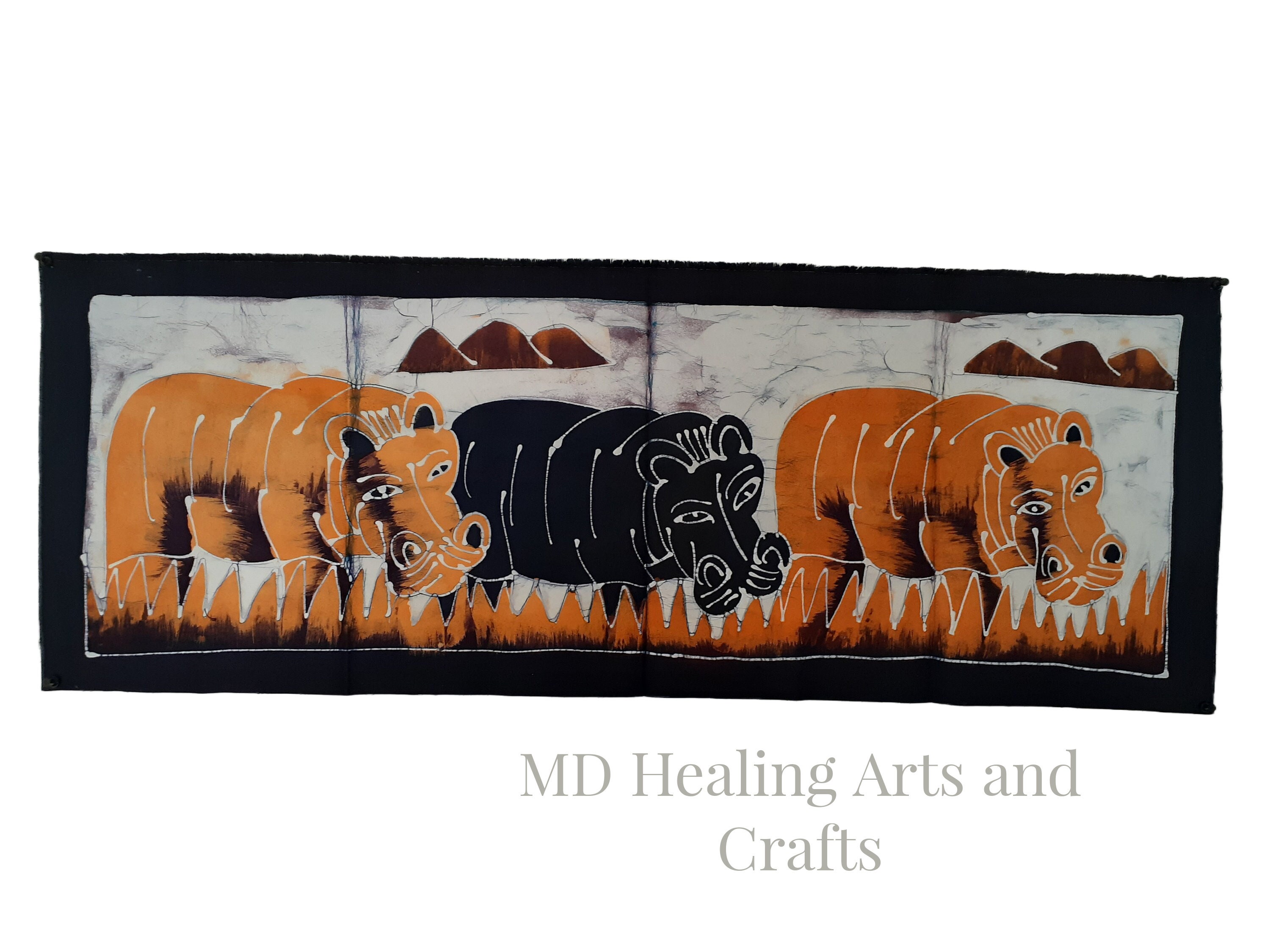 Batik Wall Hanging animal Kingdom African Batik Artbatique - Etsy