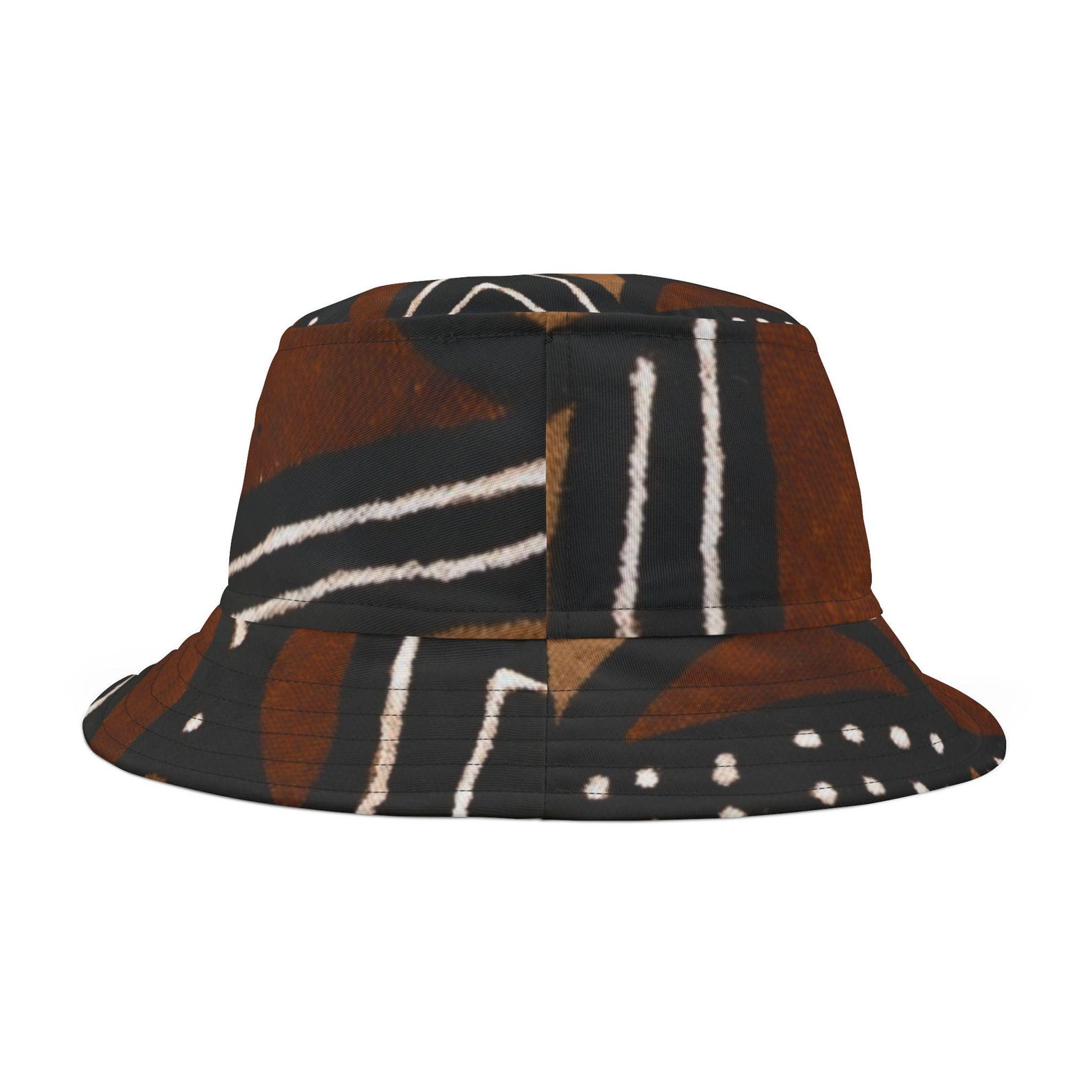 African Bucket Hat Made From Mud Clothes Print, Mud Clothes Prints ...