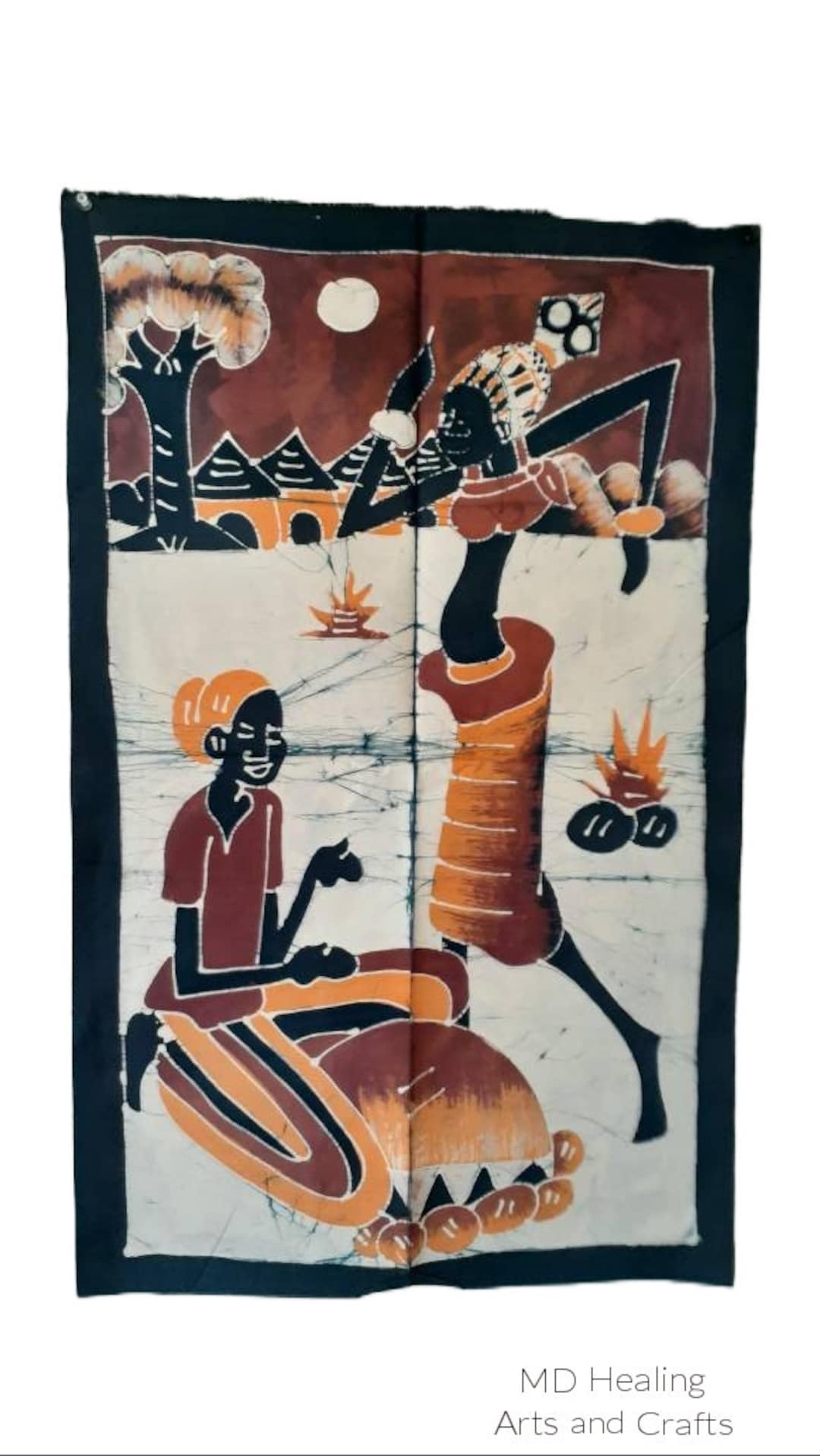 Dancing Batik Wall Hanging,africa Batik Musical,batik Fabric Art ...