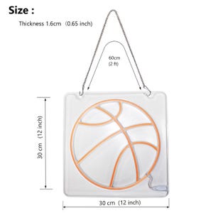 Basketball Neon Sign, NBA College Basketball LED Neon Lights for Home ...