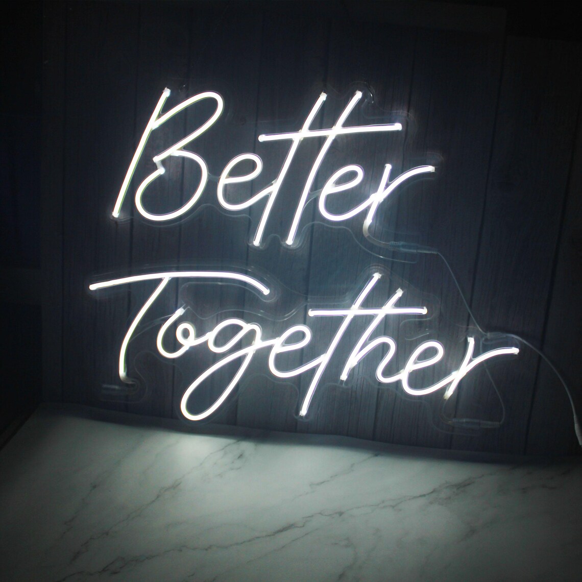 Better Together LED Neon Sign for Wedding， Engagement Party， or ...