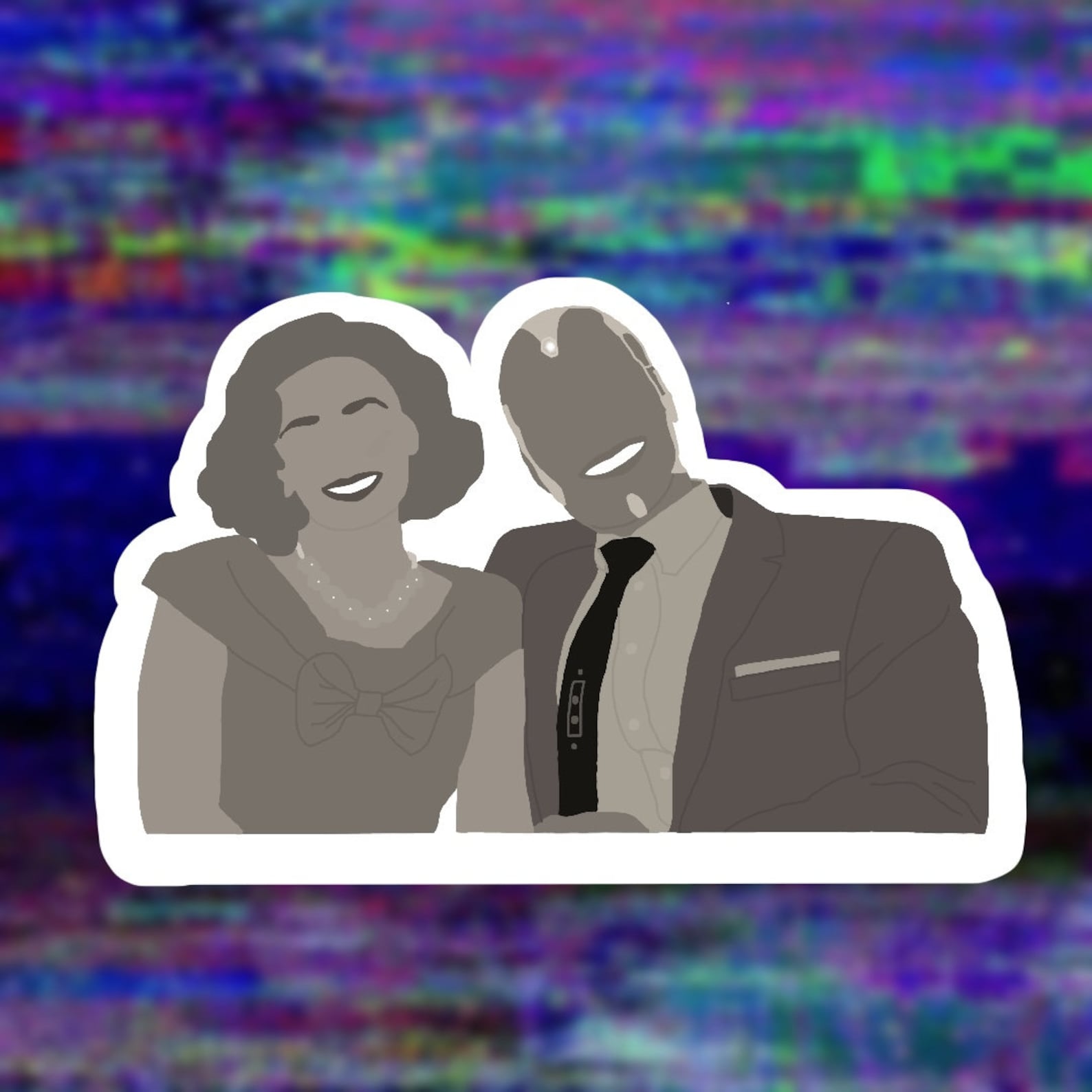 Wandavision Vinyl Stickers Wanda & Vision | Etsy