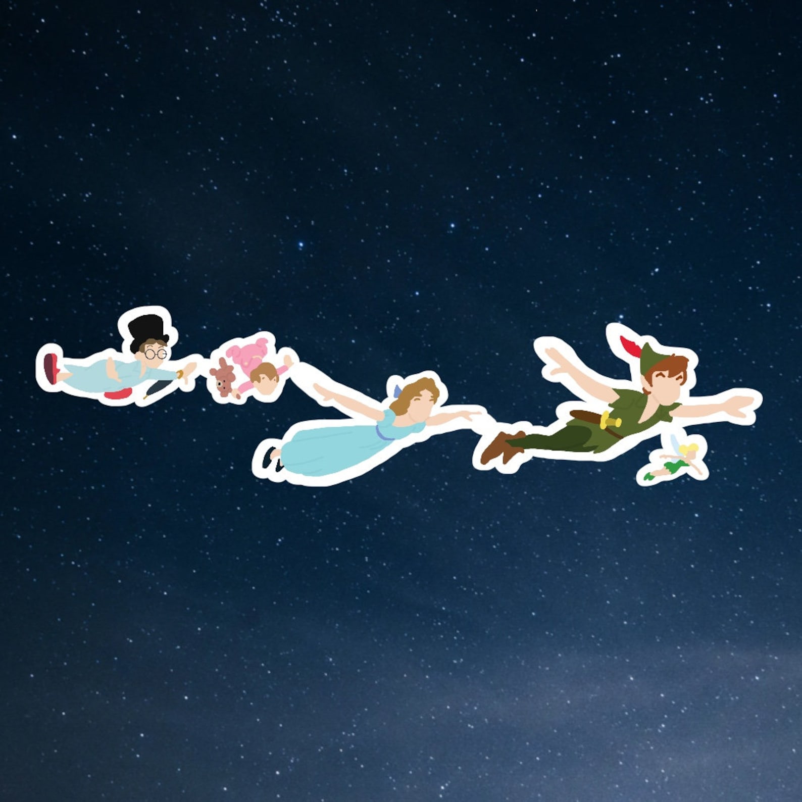 Peter Pan Vinyl Stickers - Etsy