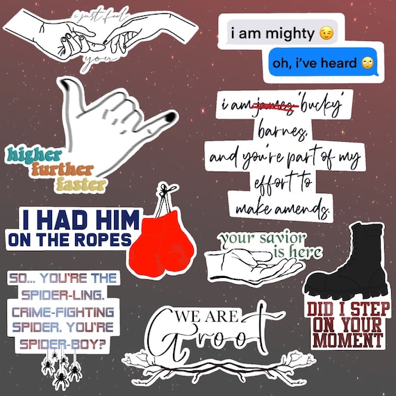 Marvel Quotes Vinyl Stickers - Etsy