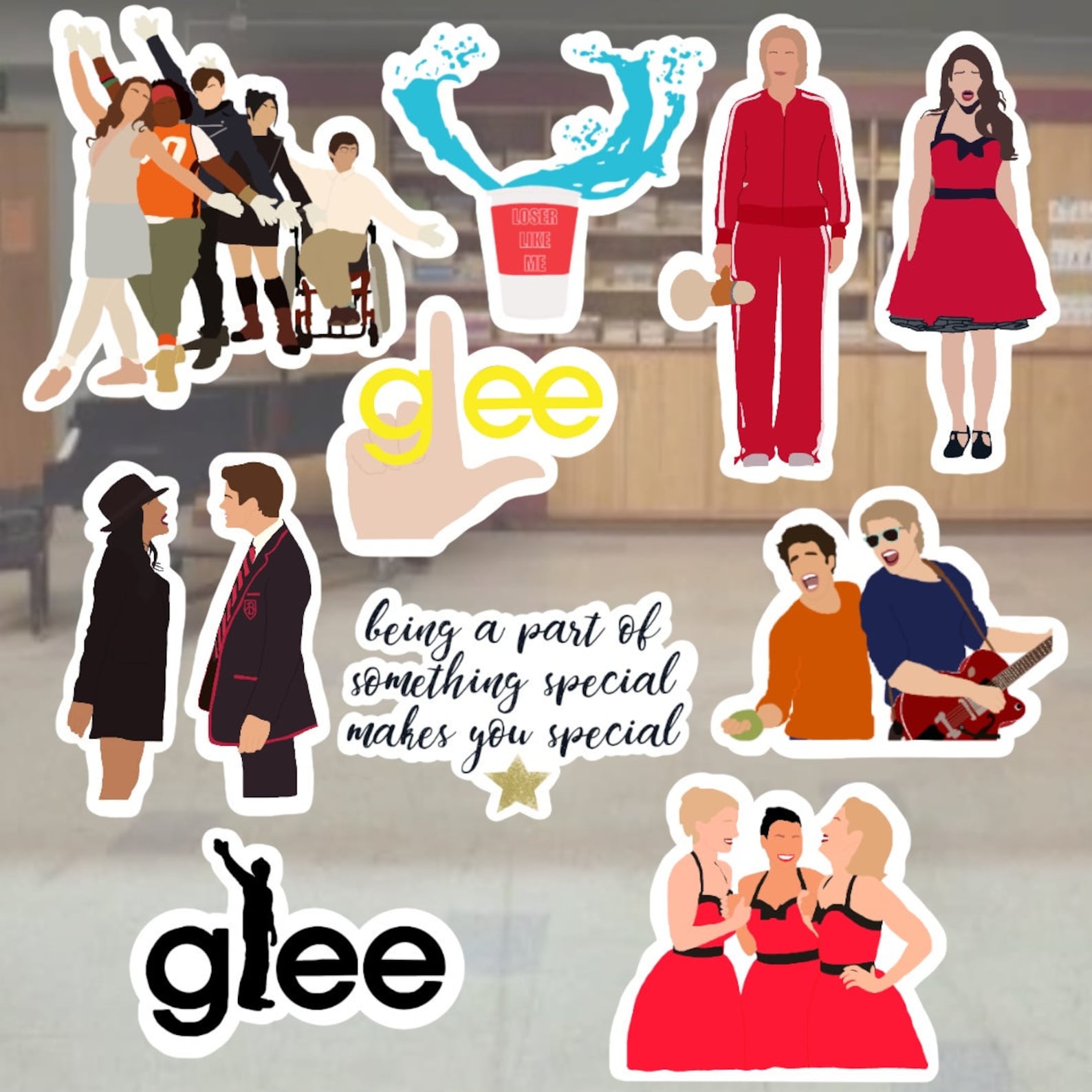 Glee Vinyl Stickers - Etsy