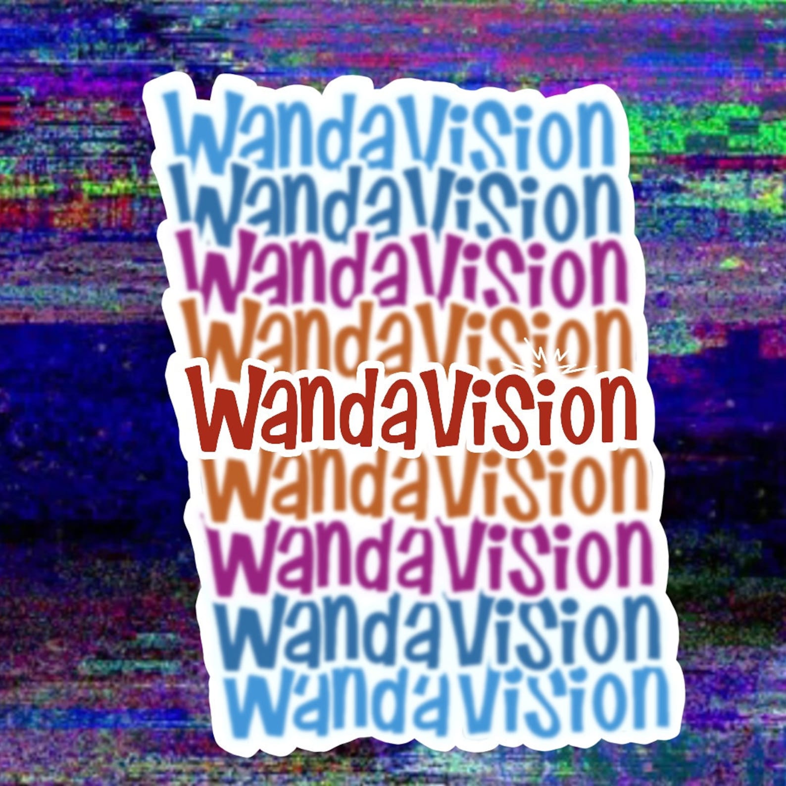 WandaVision Vinyl Stickers Title Cards | Etsy