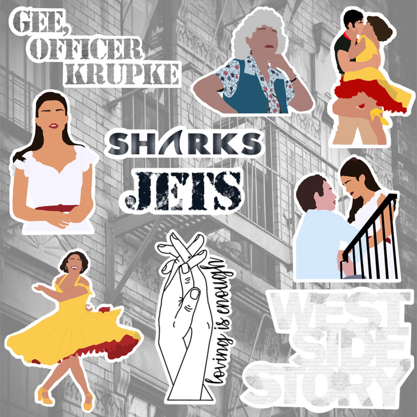 West Side Story Vinyl Stickers - Etsy