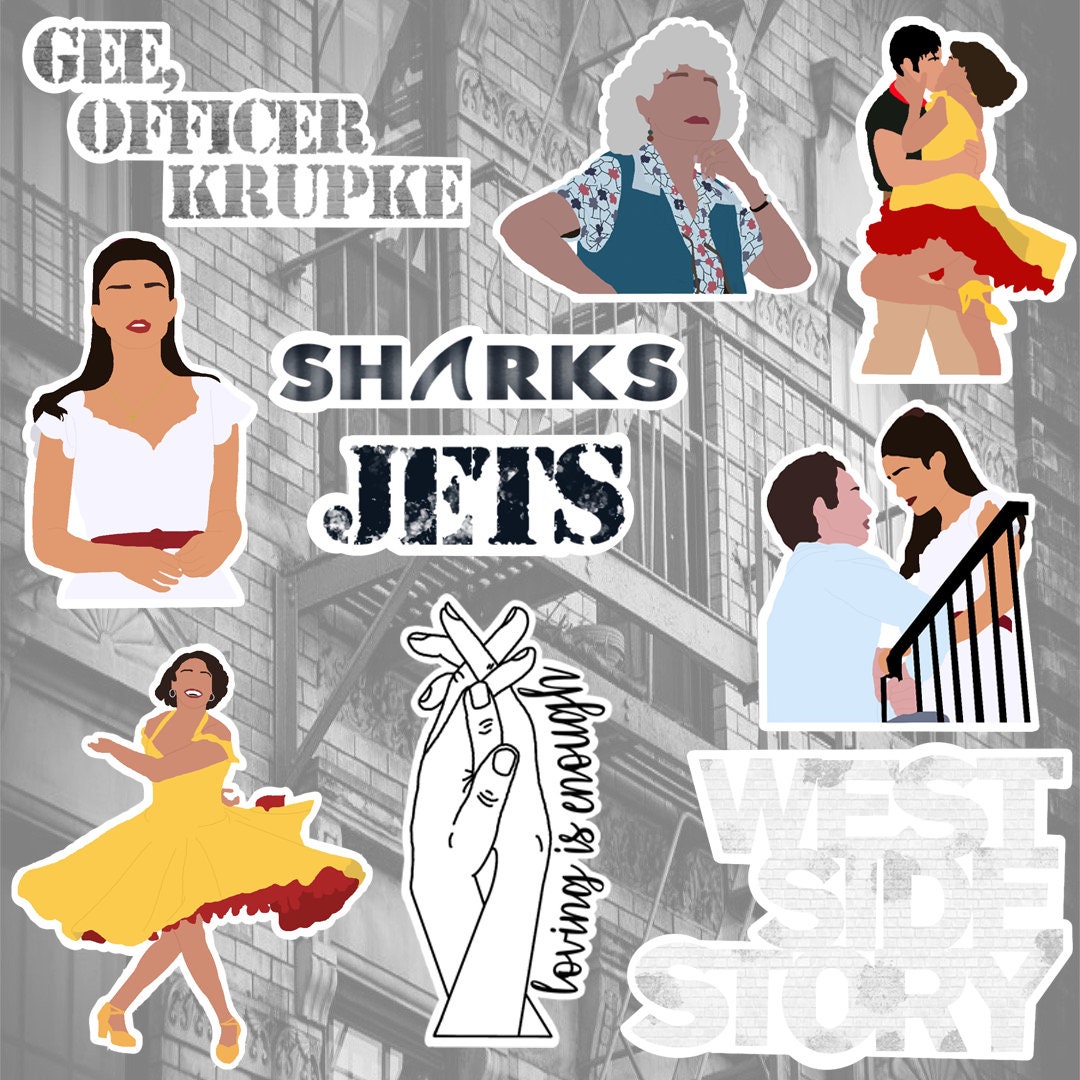 Broadway Sticker Steven Spielberg West Side Story Sticker Pack Movie ...