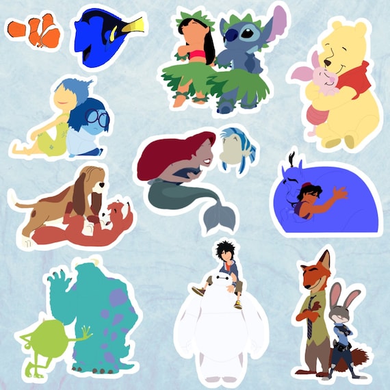 Disney Duos Vinyl Stickers - Etsy