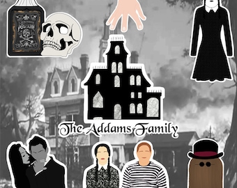 Addams Family Stickers - Etsy