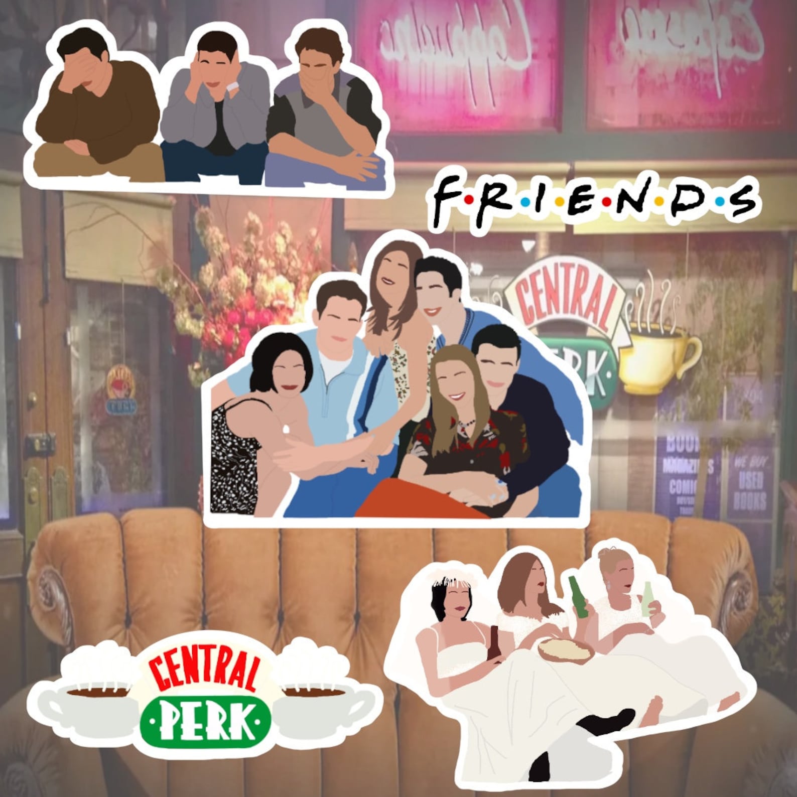 FRIENDS Vinyl Stickers | Etsy