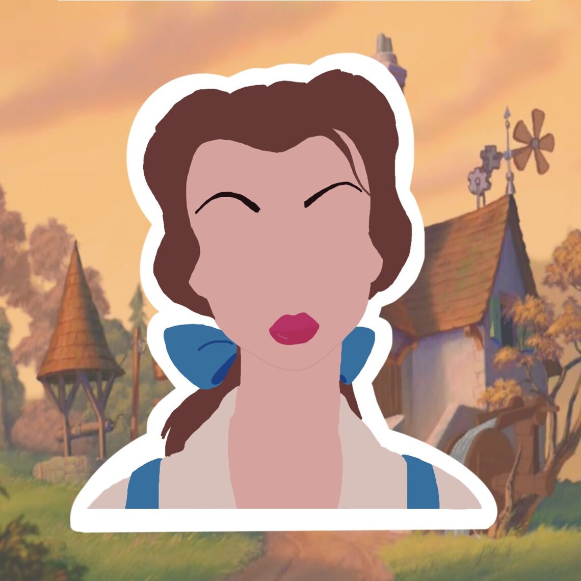 Belle Vinyl Sticker Trio - Etsy