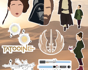 Obi Wan Stickers - Etsy