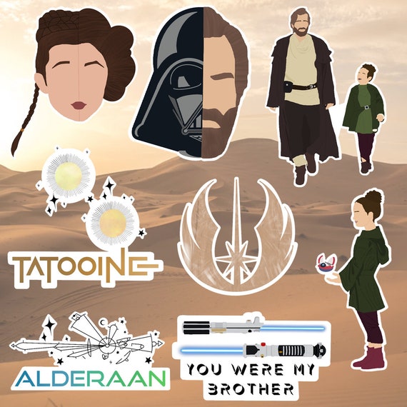 Obi-wan Kenobi Vinyl Stickers - Etsy