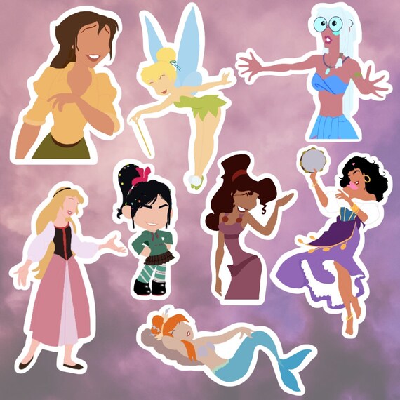 Unofficial Disney Princesses Vinyl Stickers | Etsy