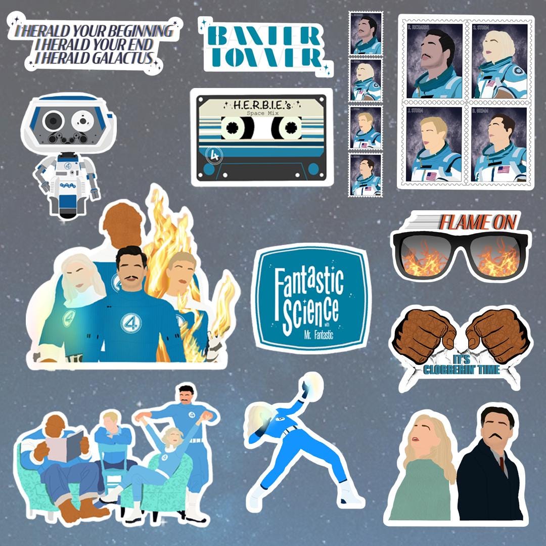 Fantastic Four Inspired Vinyl Stickers - Etsy