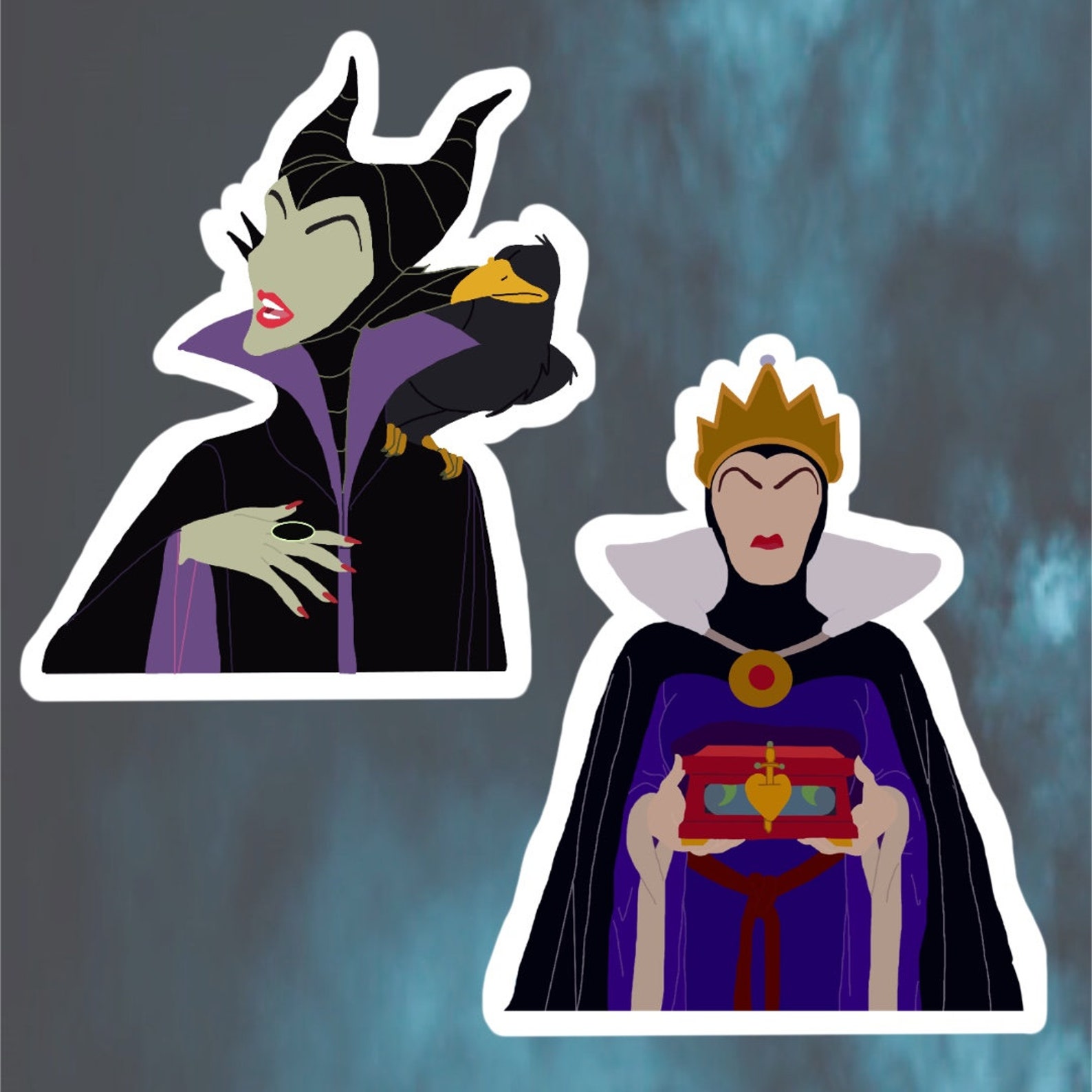 Disney Villains Vinyl Stickers - Etsy