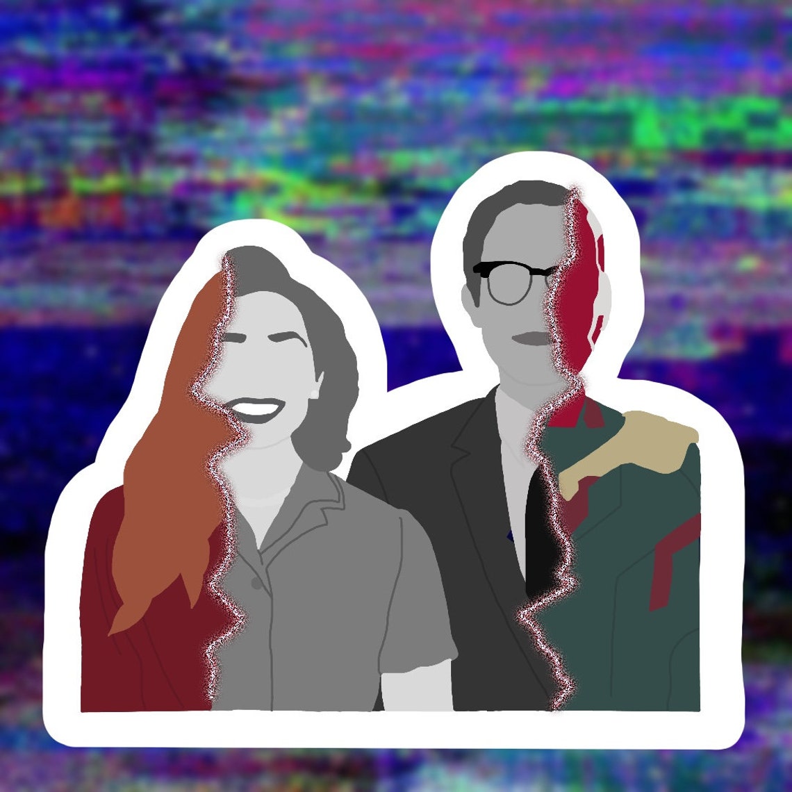 Wandavision Vinyl Stickers Wanda & Vision | Etsy