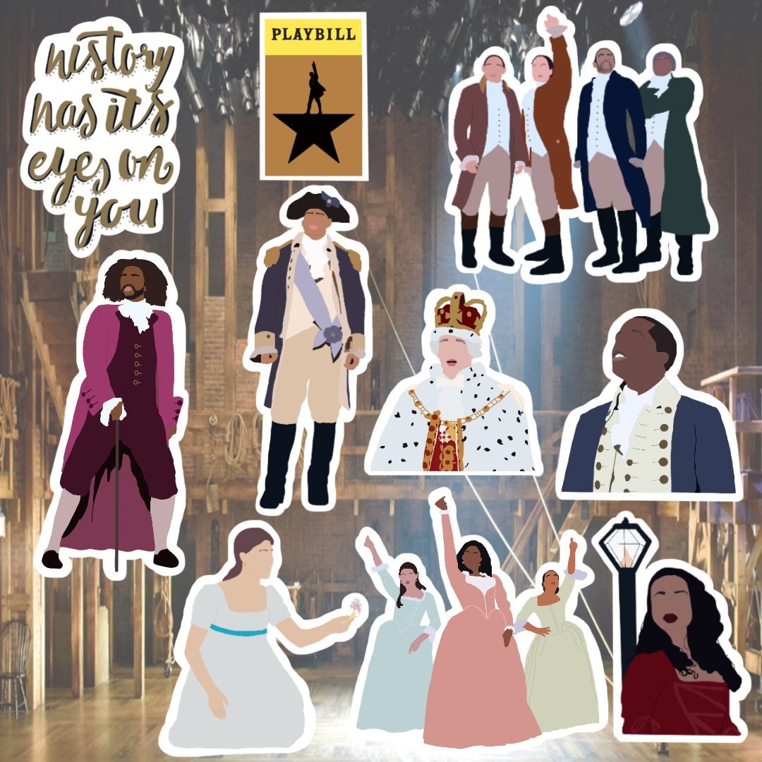 George Washington sticker Hamilton sticker vinyl waterproof History Has ...