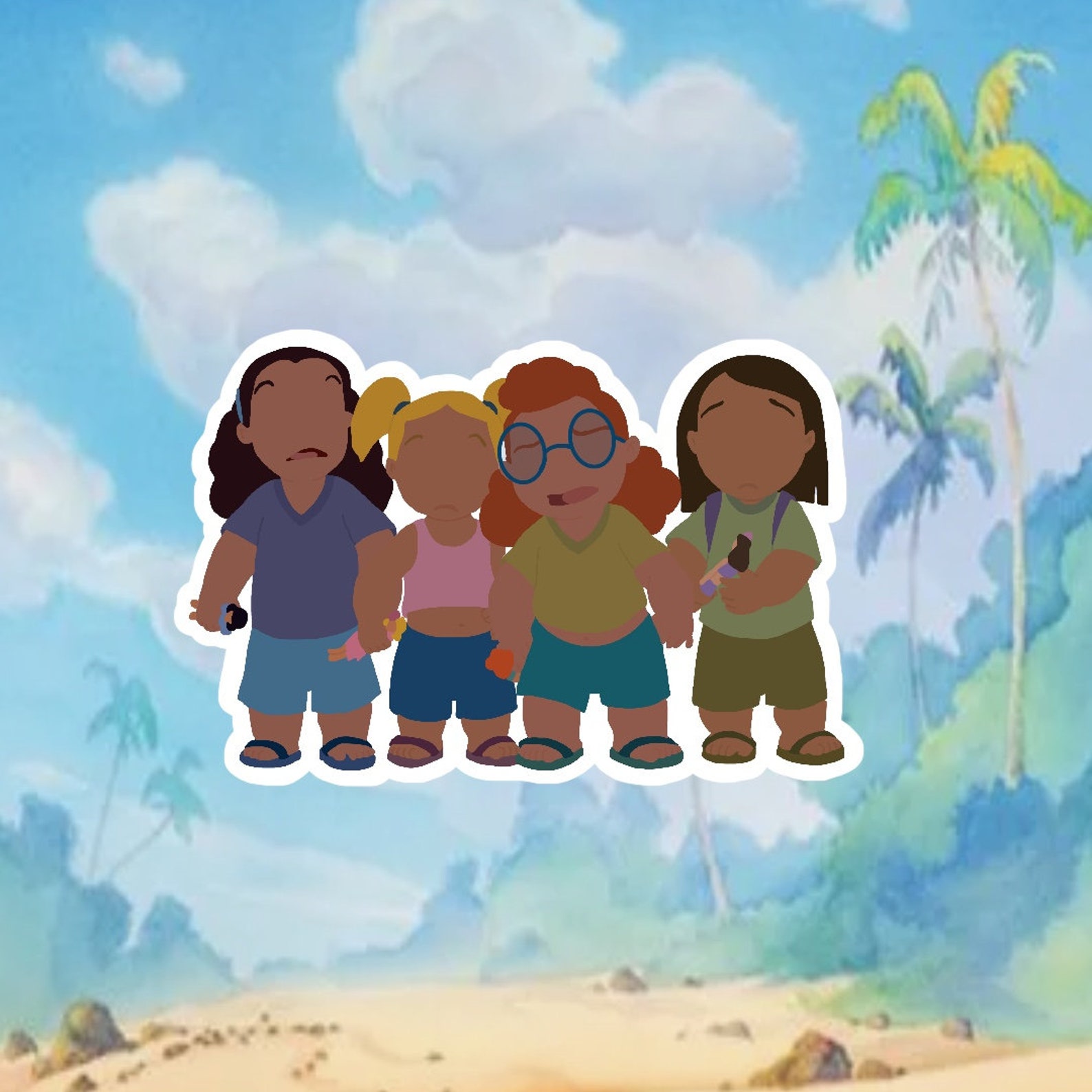 Lilo and Stitch Vinyl Stickers - Etsy