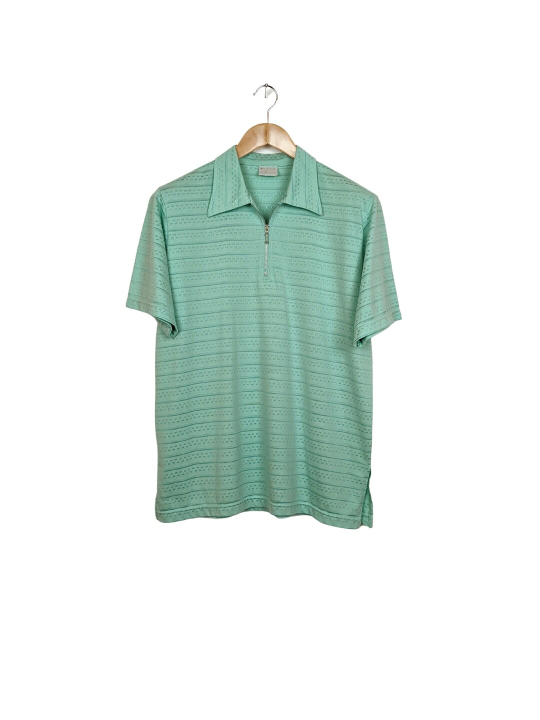 Vintage Polo Shirt L Unisex 80s Retro Vintage Polo Shirt Crazy Pattern ...