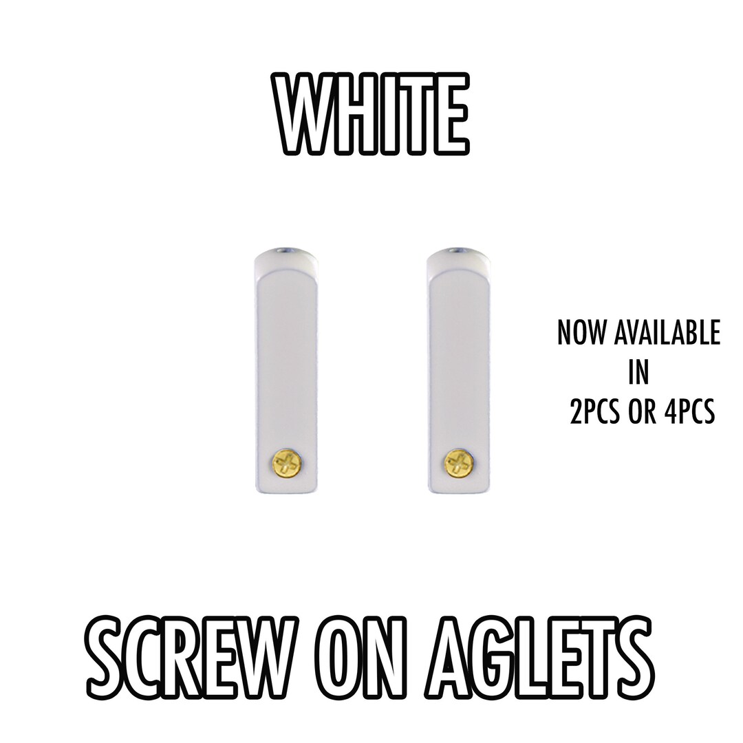 White Colorful Metal Aglets Screw on Aglet Premium Lace Tips for ...