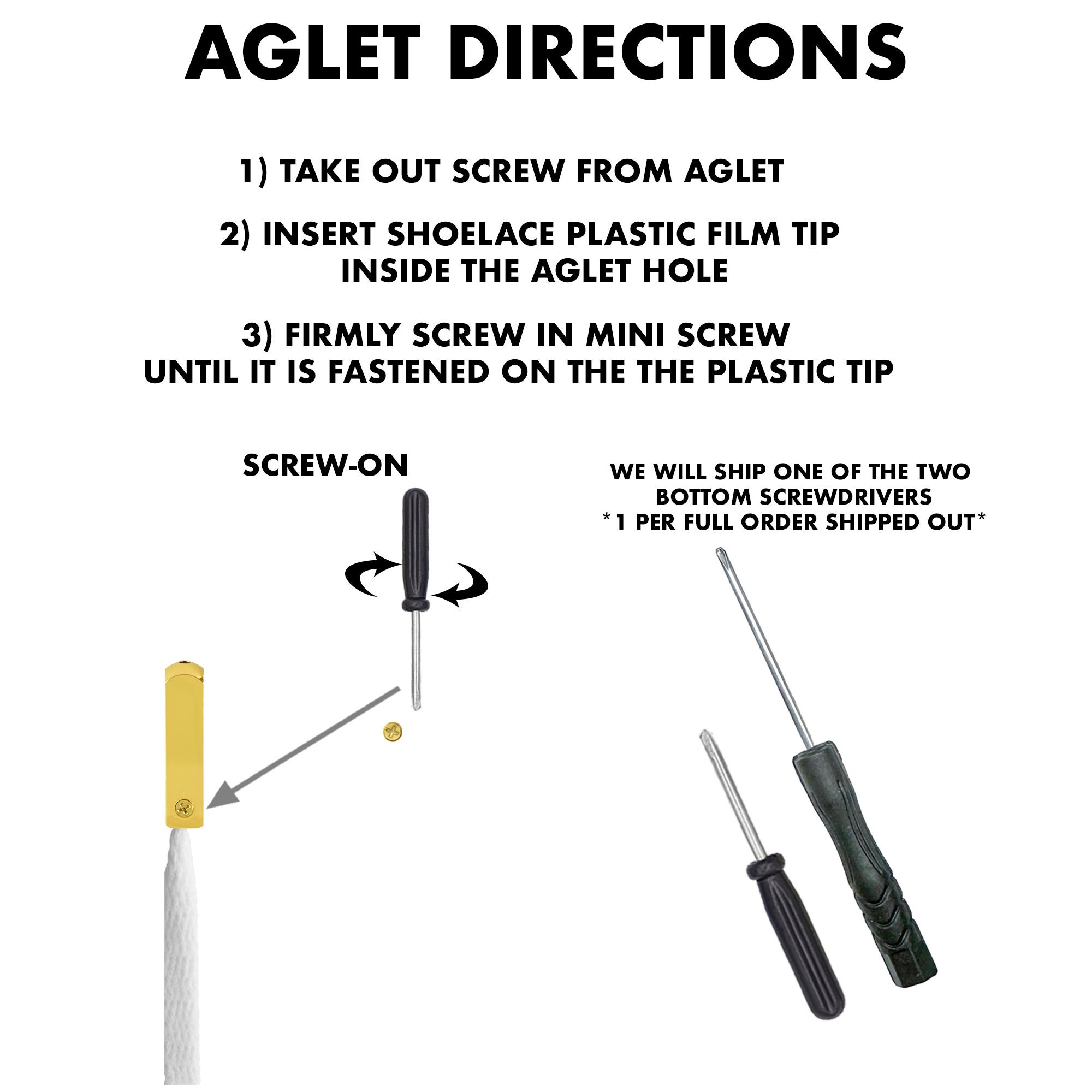 Colorful Metal Aglets Screw on Aglet Premium Lace Tips for Shoelaces ...