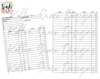 Sublimation Order Form - Etsy