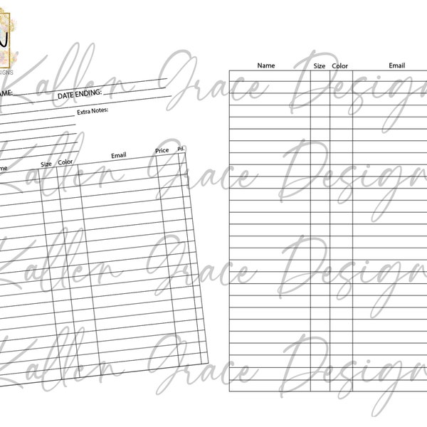 Sublimation Order Form - Etsy