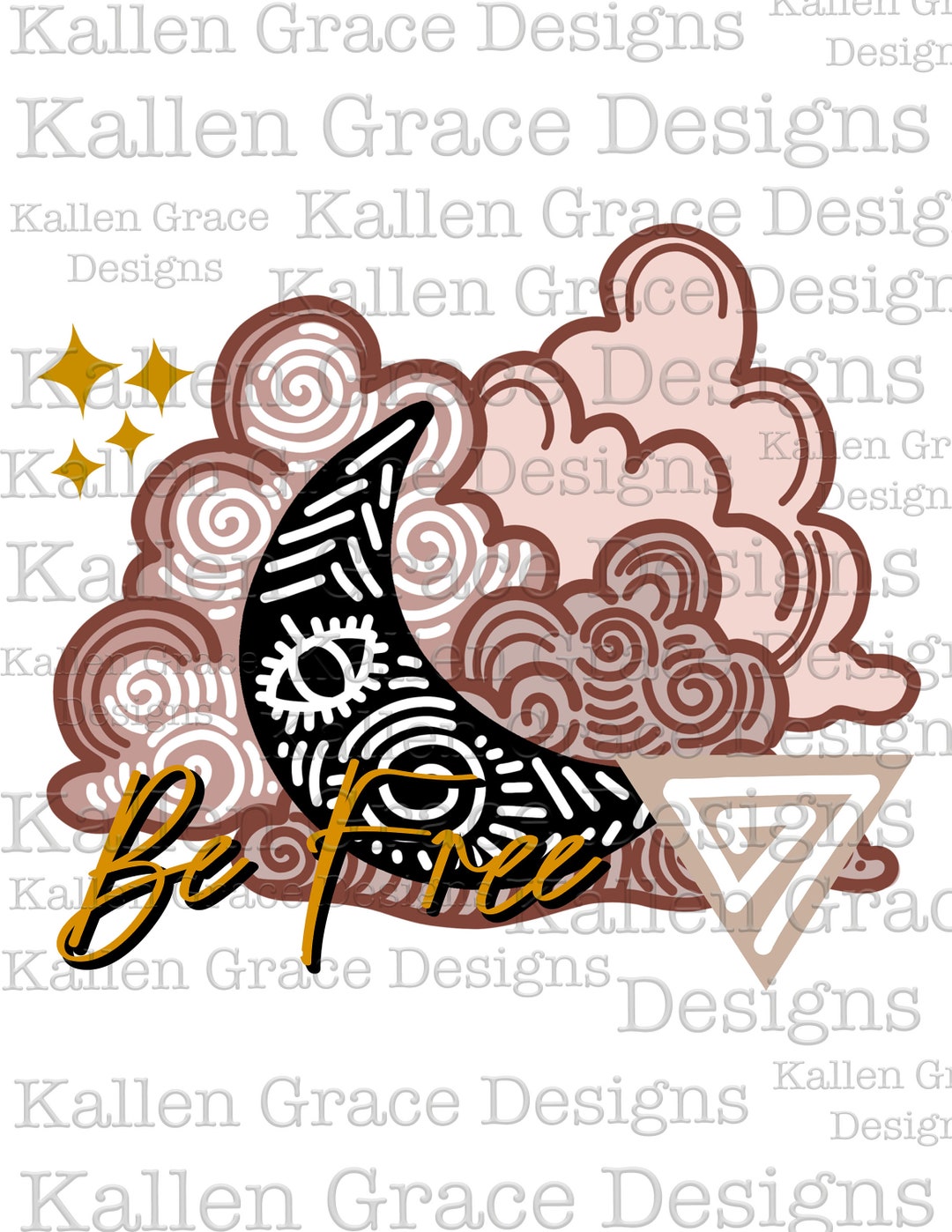 Be Free Boho Digital Download/sublimation Design PNG - Etsy