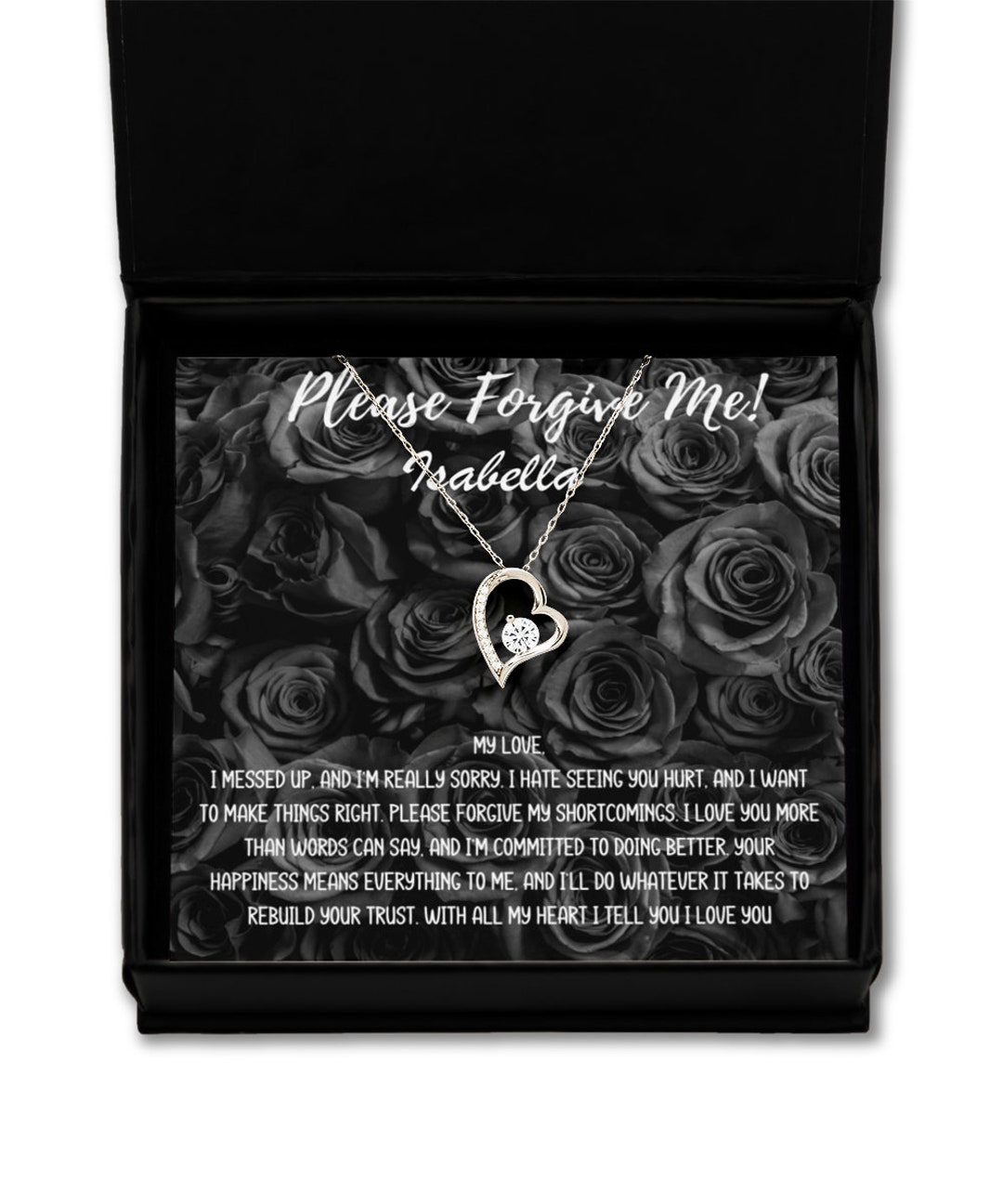 I'm Sorry Custom Gift, Apology Gift Necklace, Please Forgive Me Gift ...