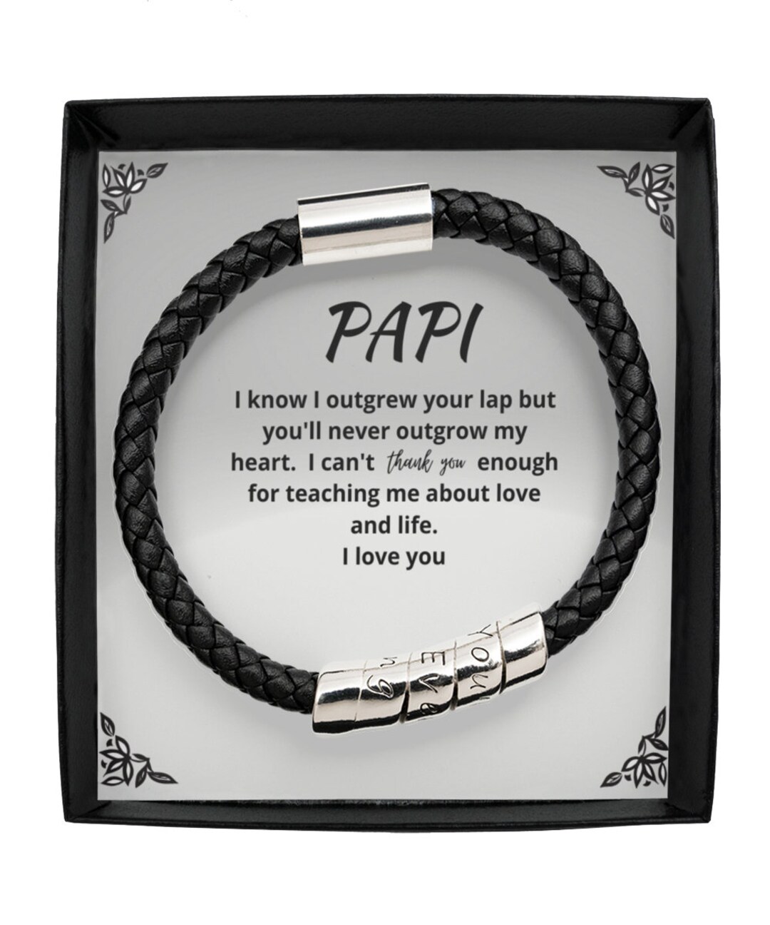 Papi Bracelet, Gift for Fathers Day, Papi Jewelry, Gift for Papi, Papi ...
