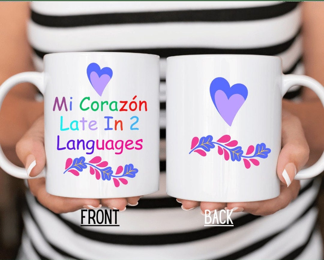 Regalo Bilingüe, Friend Spanish Teacher Amiga Gift, Mi Corazón Late En ...