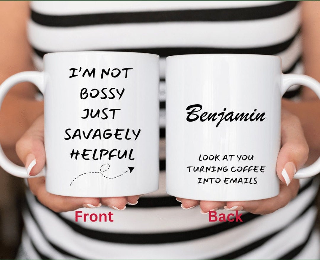 Boss Personalized Mug, Male Female Boss Coffee Mug, Boss Gift, Birthday ...