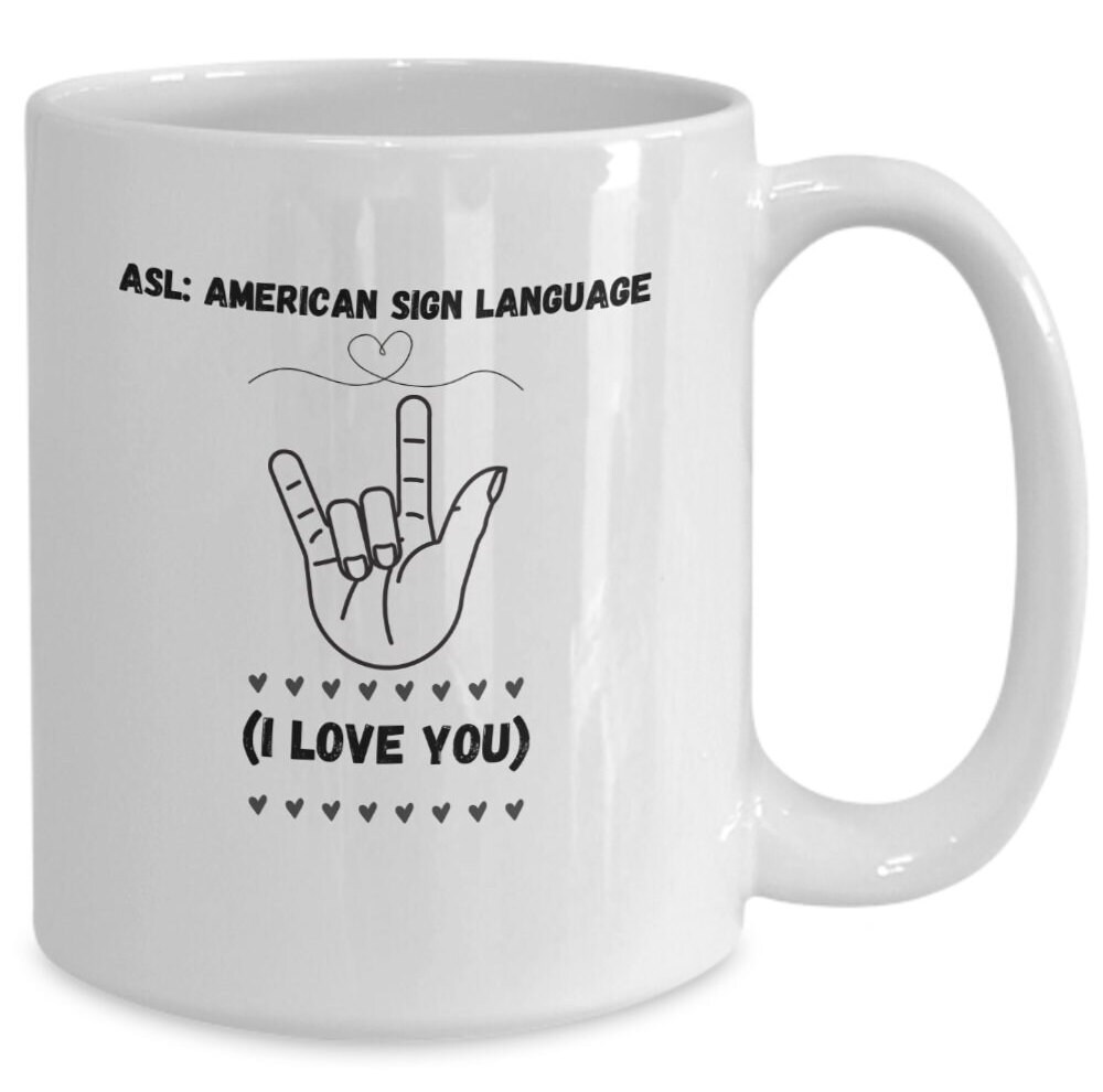 ASL American Sign Language Interpreter Personalized Mug ASL Coffee Cup ...