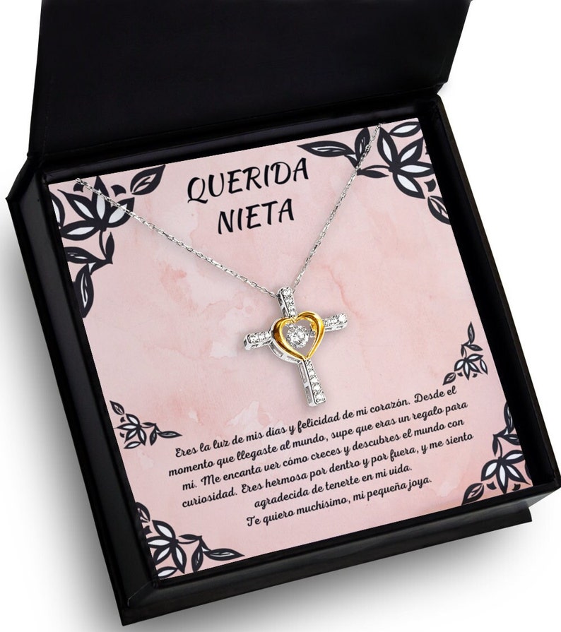 Regalo Para Mi Querida Nieta De Abuela Con Mensaje En Español Collar ...