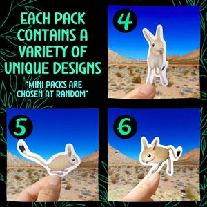 Jerboa Sticker Pack Desert Wildlife Decals Exotic Rodent Stickers Cute ...