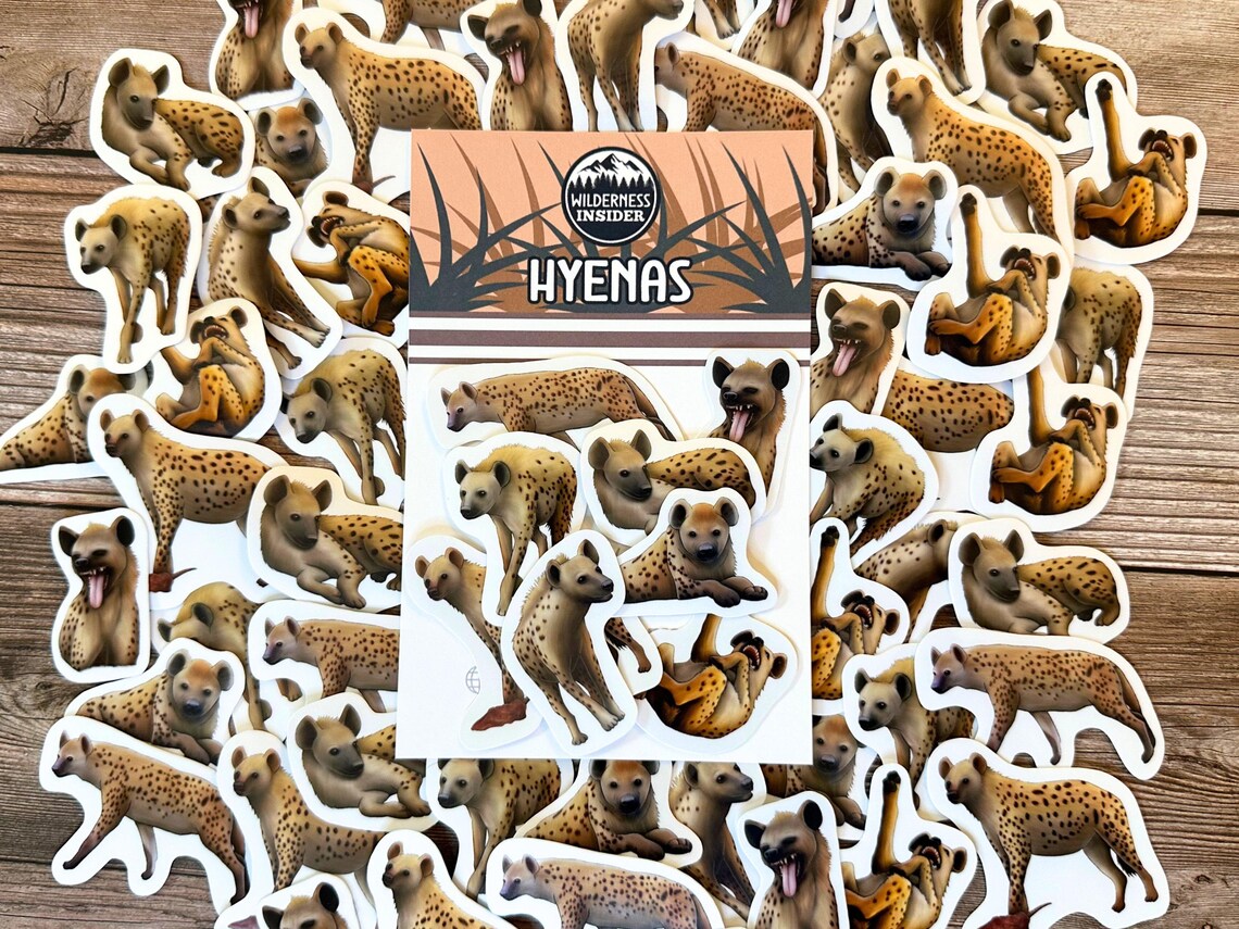 Hyena Sticker Pack Laughing Hyena Vinyl Decals Safari Animal Decal for ...