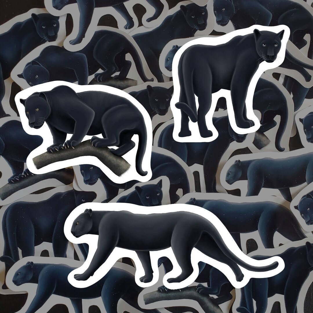 Black Panther Sticker Pack Wild Cat Vinyl Decal Jungle Animal ...