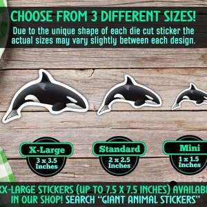 Orca Sticker Pack Killer Whale Vinyl Decal Marine Life Stationery Gift ...