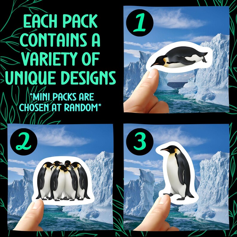 Emperor Penguin Stickers Waterproof Vinyl Decals Antarctic Wildlife ...