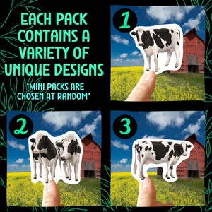 Cow Magnet Set Farm Animal Refrigerator Decals Rustic Kitchen Decor ...