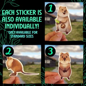 Quokka Sticker Pack Smiling Quokka Vinyl Decals Australian Wildlife ...