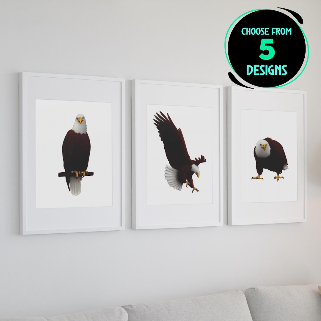 Bald Eagle Art Prints American Eagle Wildlife Photography Majestic Bird ...