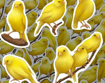 Canary Sticker Vinyl Bird Decals - Etsy