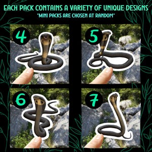 King Cobra Magnet Set Waterproof Vinyl Animal Magnets for Refrigerator ...