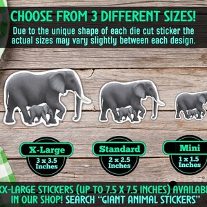 Elephant Sticker Pack Asian Elephant Decals Wildlife Vinyl Waterproof ...
