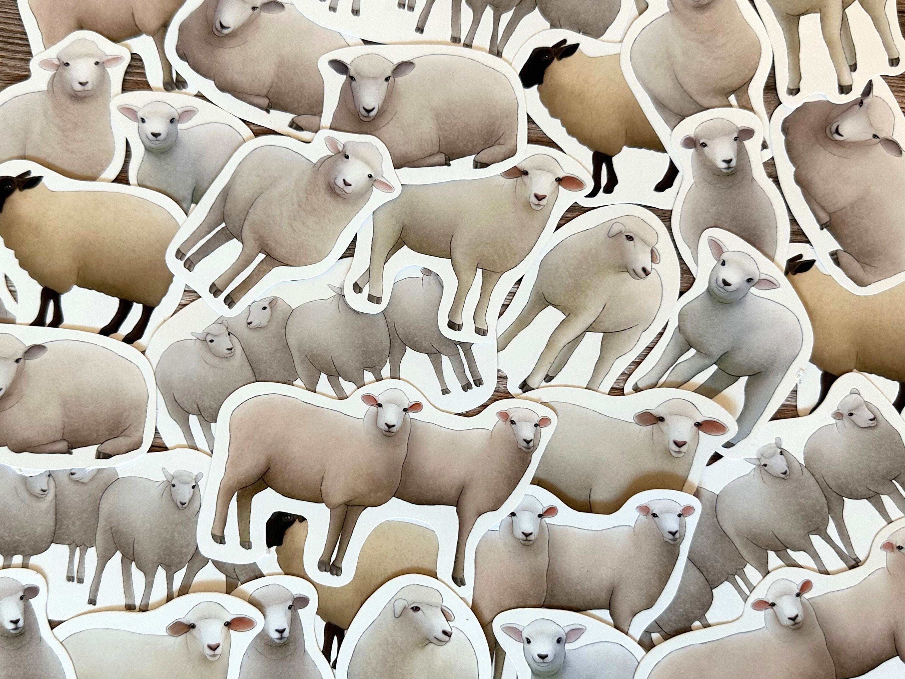 Sheep Sticker Pack Farm Animal Vinyl Decals Waterproof Stickers for ...